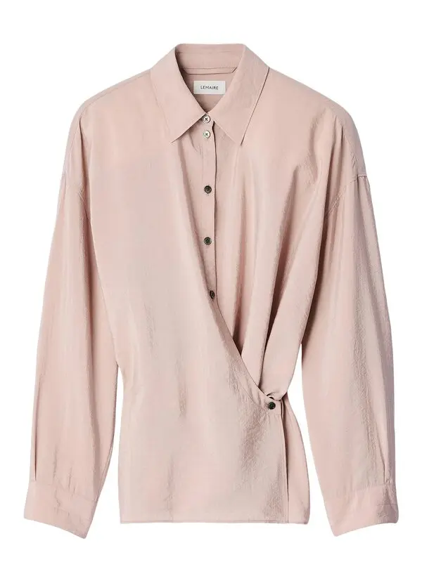 LEMAIRE Straight Collar Twisted Shirt - Pink