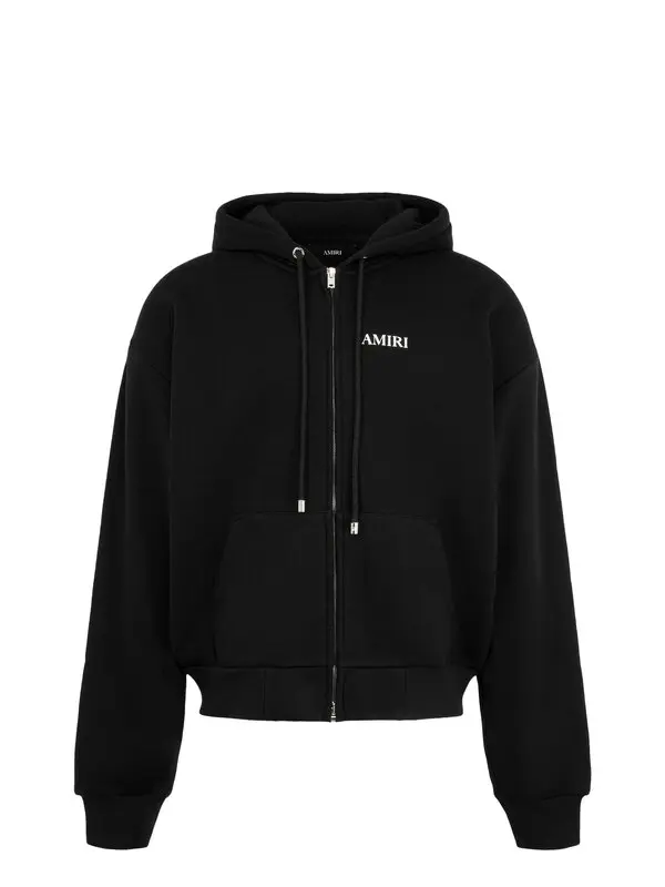 Amiri Relaxed Zip-up Hoodie - Black