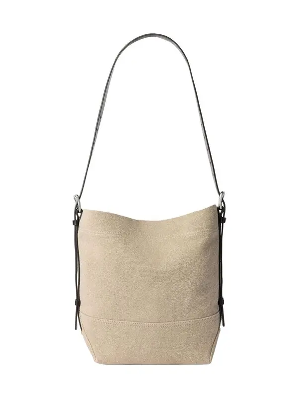 LEMAIRE Small Belted Tote 'dark Linen - Tan