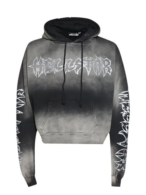 HELLSTAR Stars Shine Graffiti Hoodie - Black