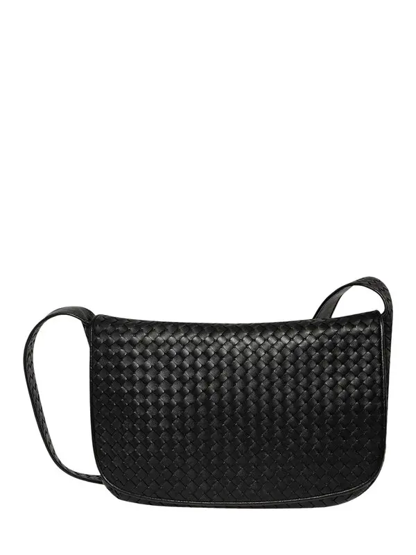 Bottega Veneta Messenger Intreccio Bag /silver - Black