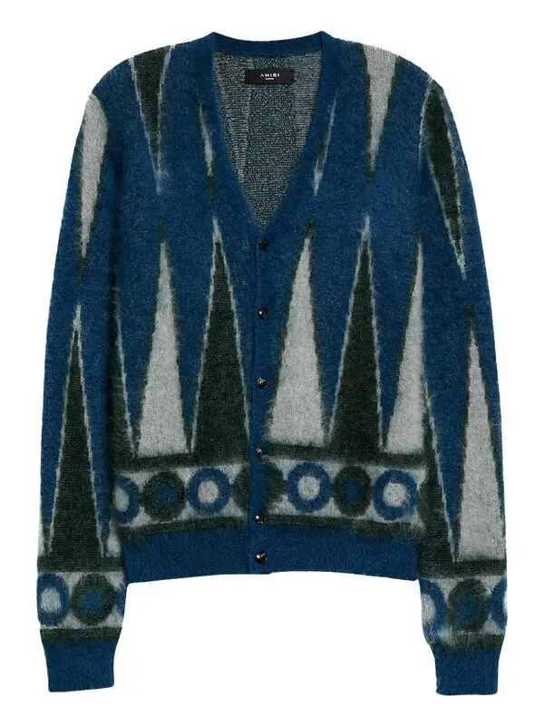 Amiri Brushed Cardigan - Green