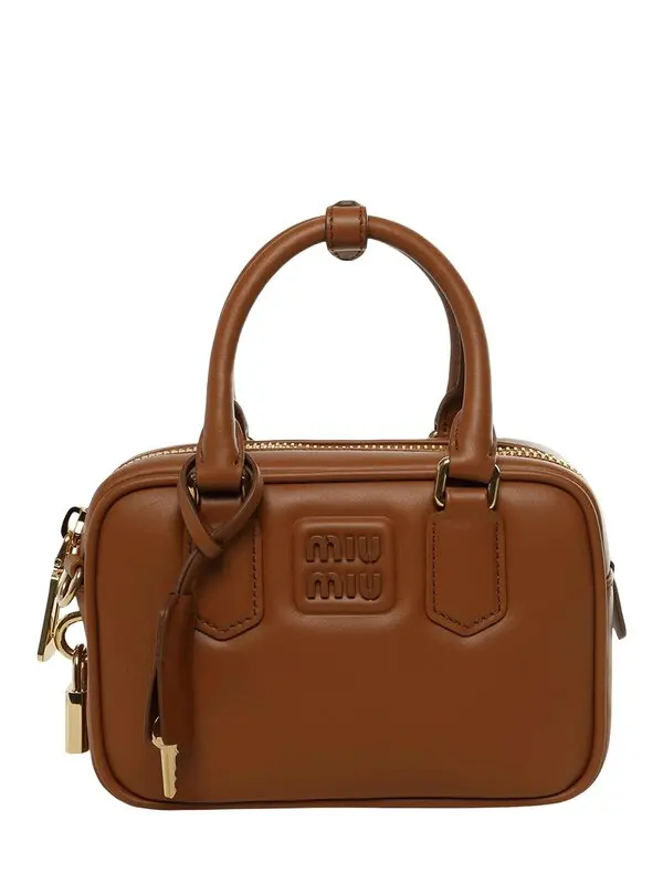 Miu Miu Patch Borsa Shopping 'cognac - Tan
