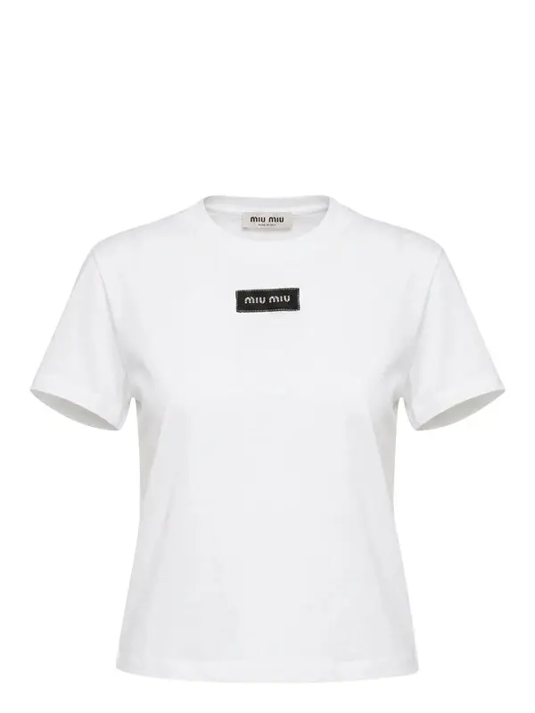 Miu Miu Jersey Girocollo 'bianco - Cream