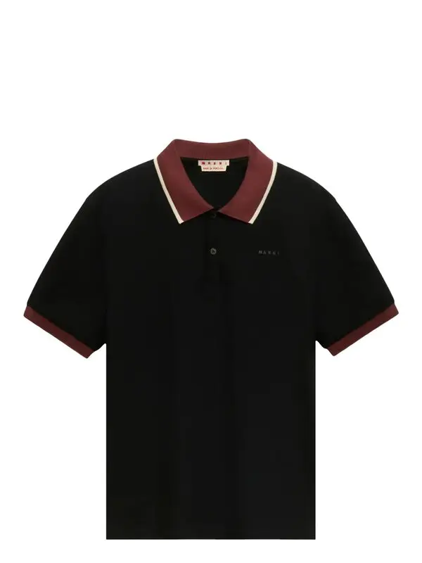 Marni Short-sleeve Slim Fit Polo Shirt - Black