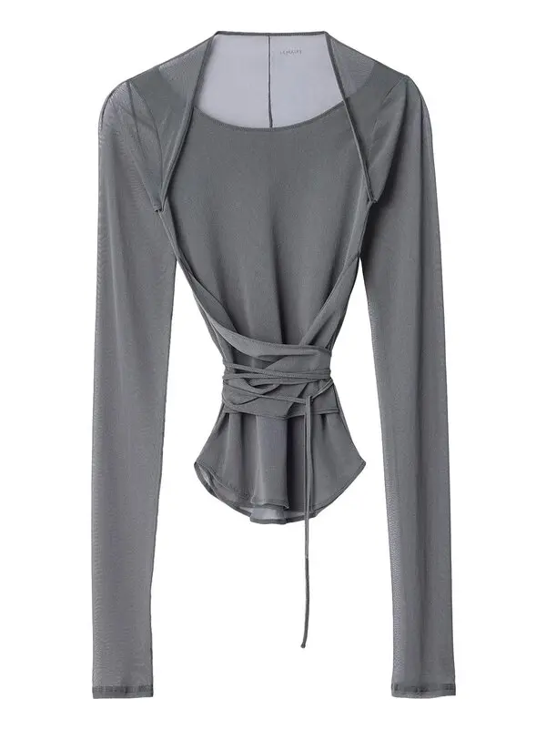 LEMAIRE Ballerina Knotted Top - Grey