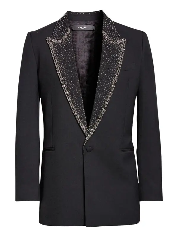 Amiri Beaded Tux Jacket - Black