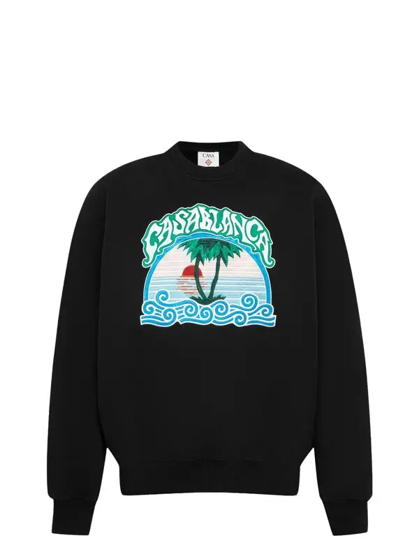 Casablanca Embroidered Classic Sweatshirt - Black