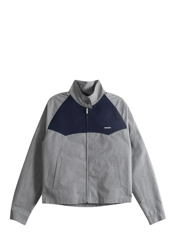 Miu Miu Zip Up Jacket With Paneled Design - Grey