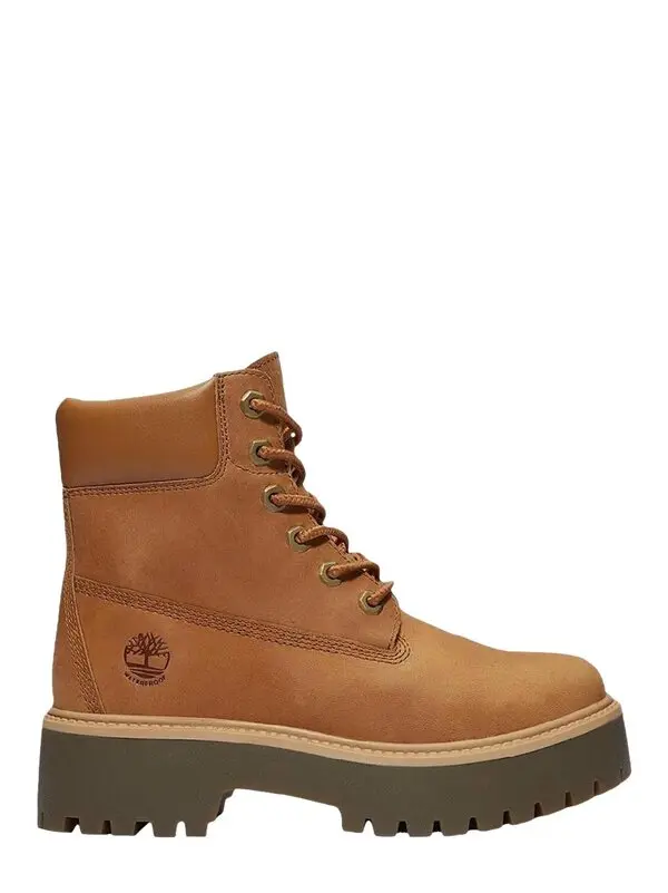 Timberland 6 Inch Lace Up Lug Sole Boots - Tan