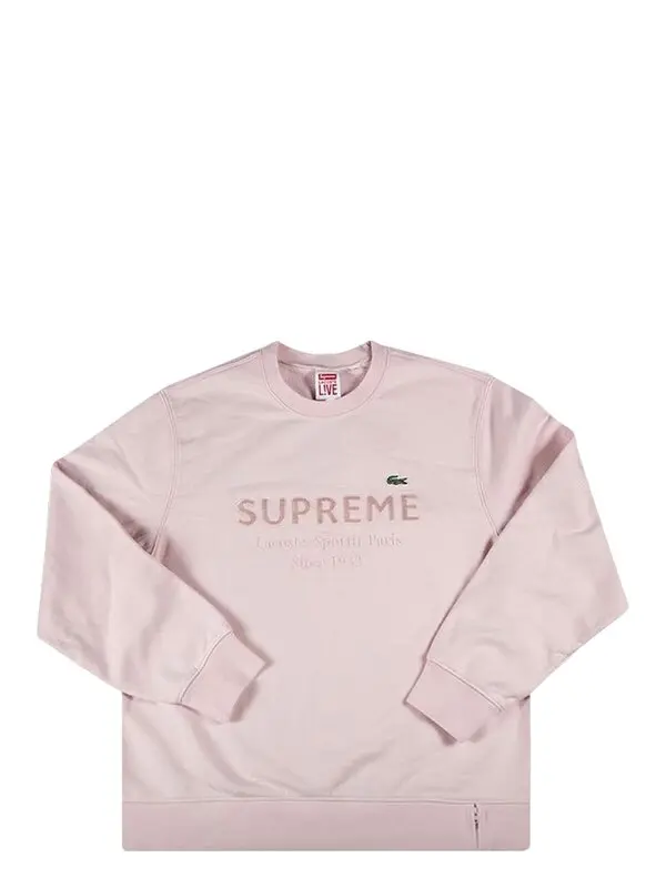 Supreme X Lacoste Crewneck Sweatshirt - Pink
