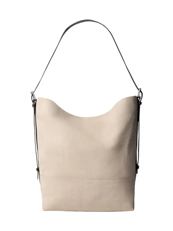 LEMAIRE Belted Tote Bag 'dark Linen - Tan