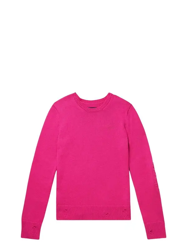 Amiri Destroy And Repair Crewneck Sweater - Pink