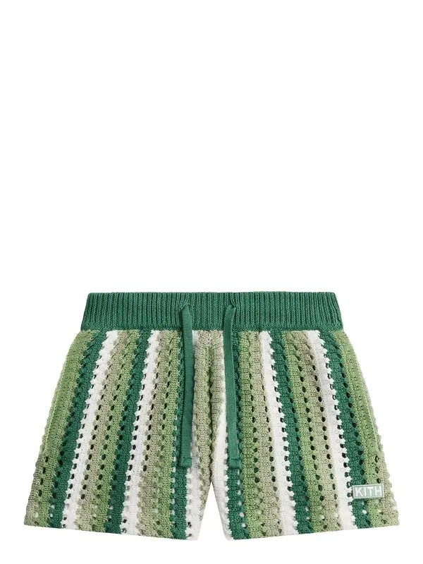 Kith Open Knit Camp Short - Green