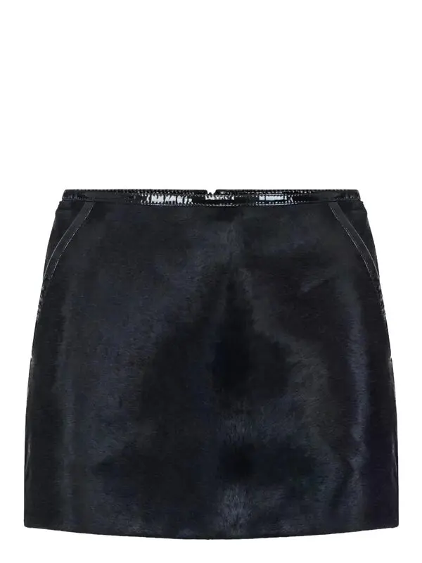 Elisabetta Franchi Cowhide Miniskirt - Black