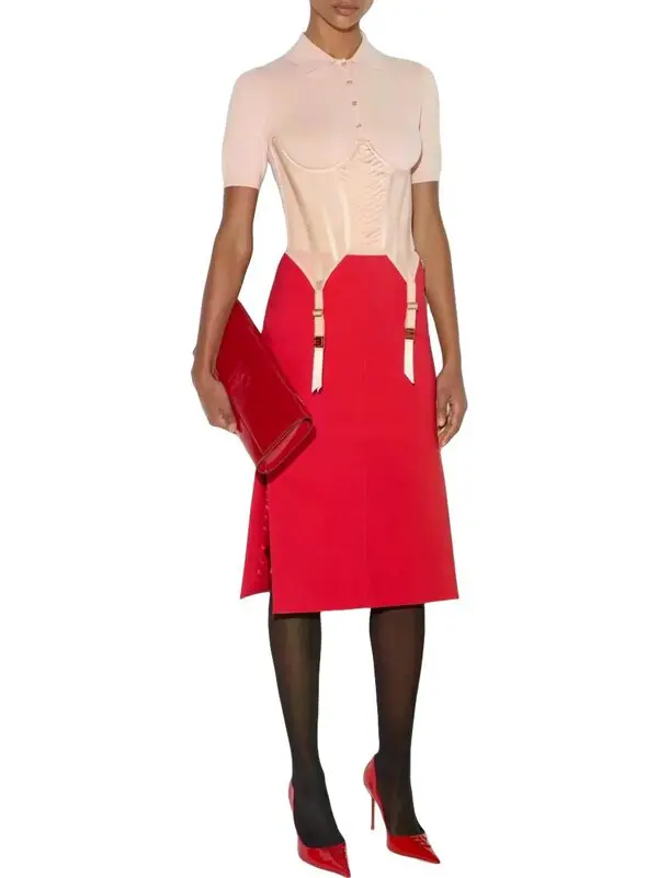 Elisabetta Franchi Knit Polo Shirt - Neutrals