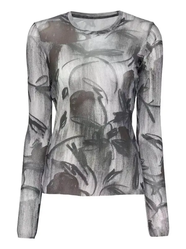 JNBY Mesh Long-sleeve T-shirt - Grey