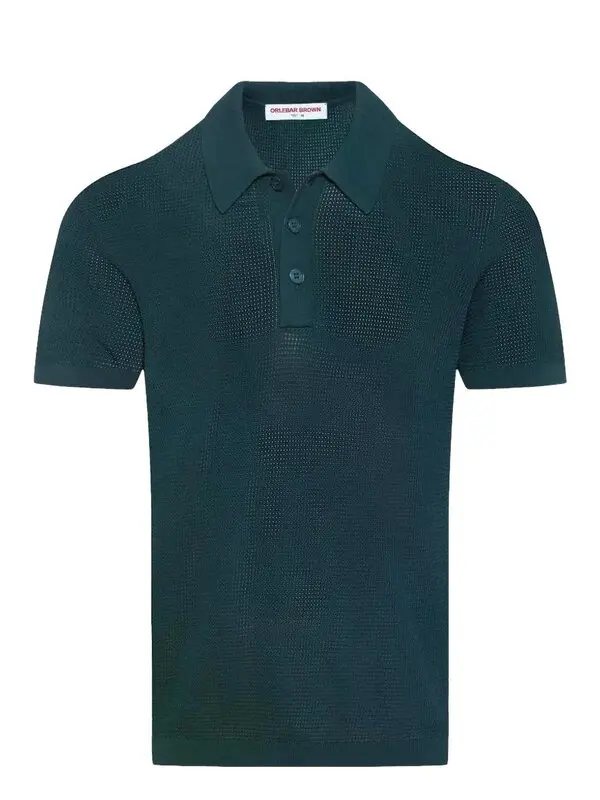 Orlebar Brown Keeling Open-knit Polo Shirt - Green