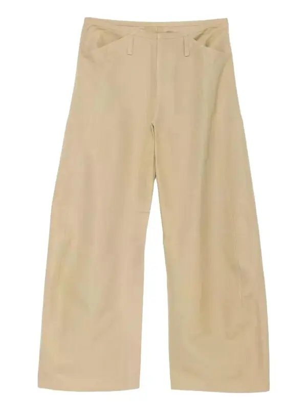 LESS Curved-leg Trousers - Neutrals