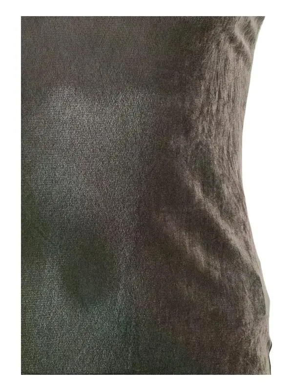 JNBY Contrast-trim Velvet T-shirt - Grey