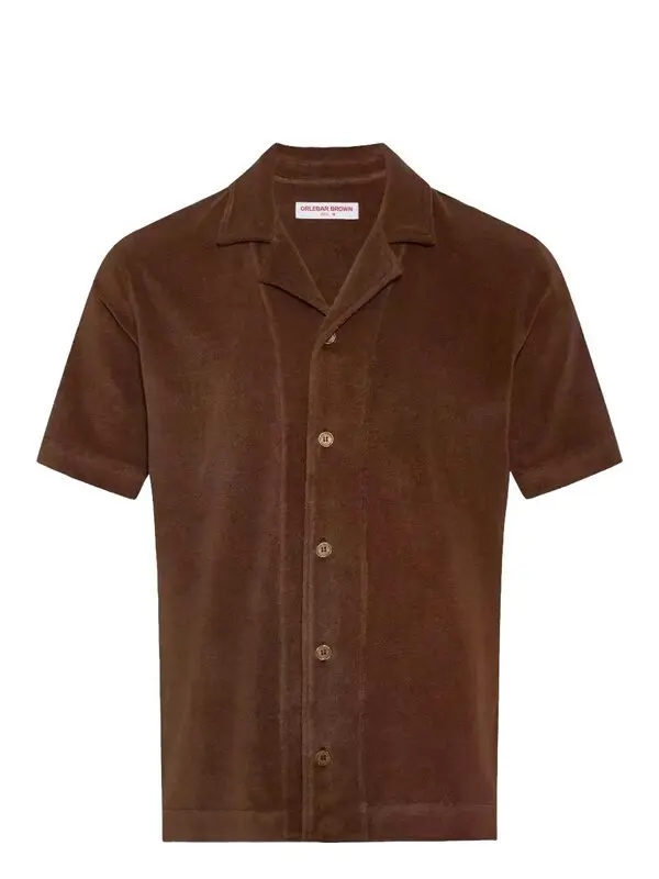 Orlebar Brown Hawkin Towelling Shirt - Brown