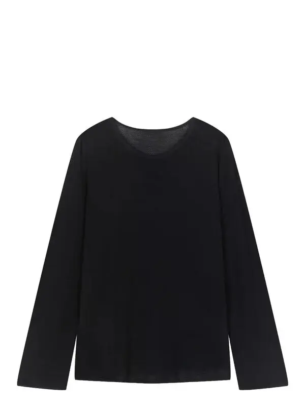 LESS Cotton Knitted T-shirt - Black