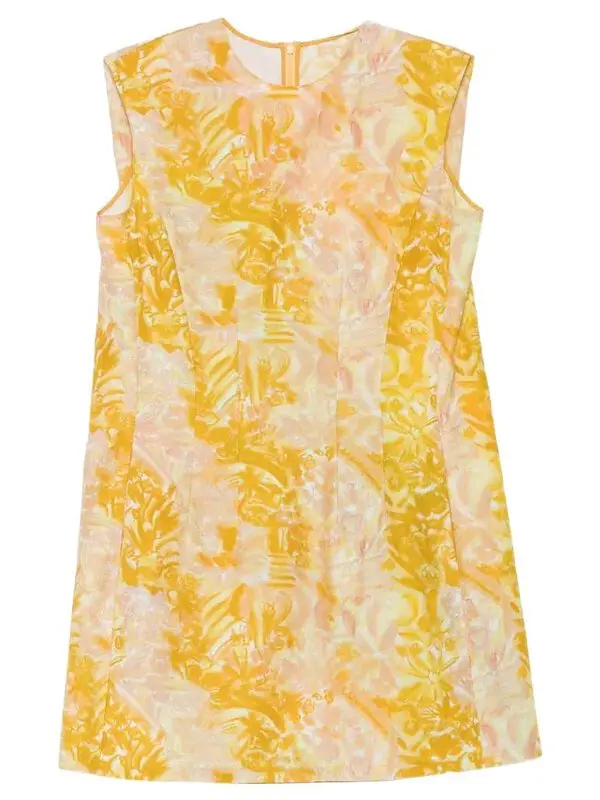 JNBY Floral-print Mini Dress - Yellow