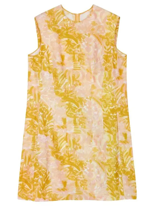 JNBY Sleeveless Floral Print Mini Dress - Yellow