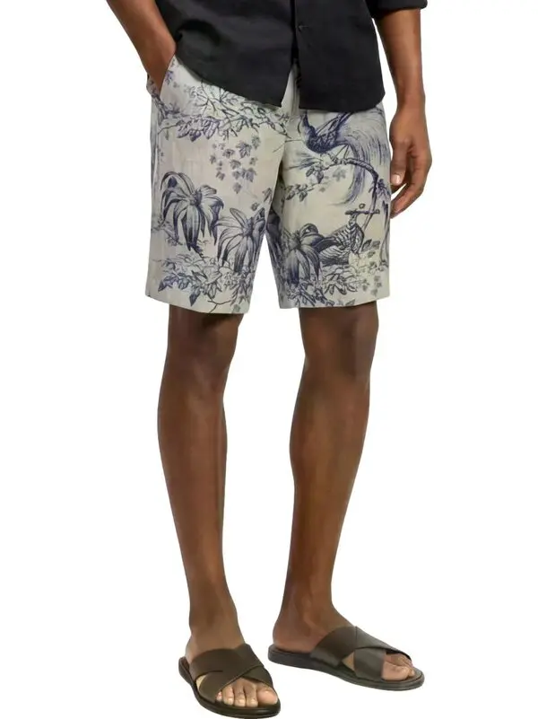 Orlebar Brown Laurent Zephra Floral-print Bermuda Shorts - Blue