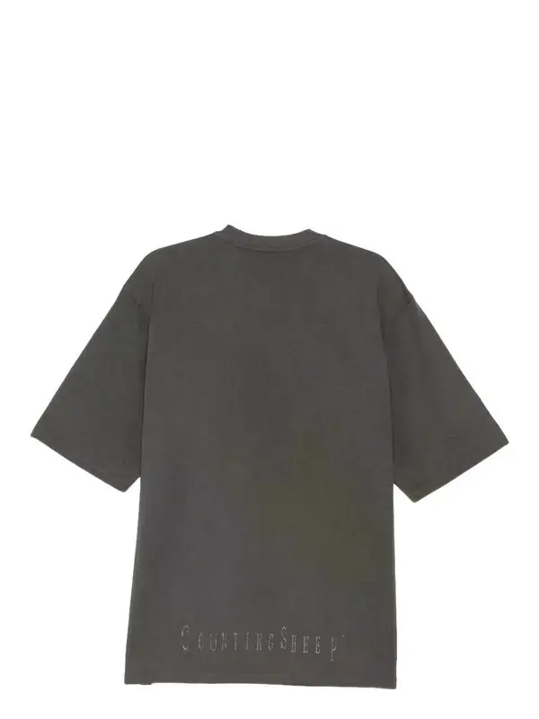 CROQUIS Sheep-print Cotton T-shirt - Grey