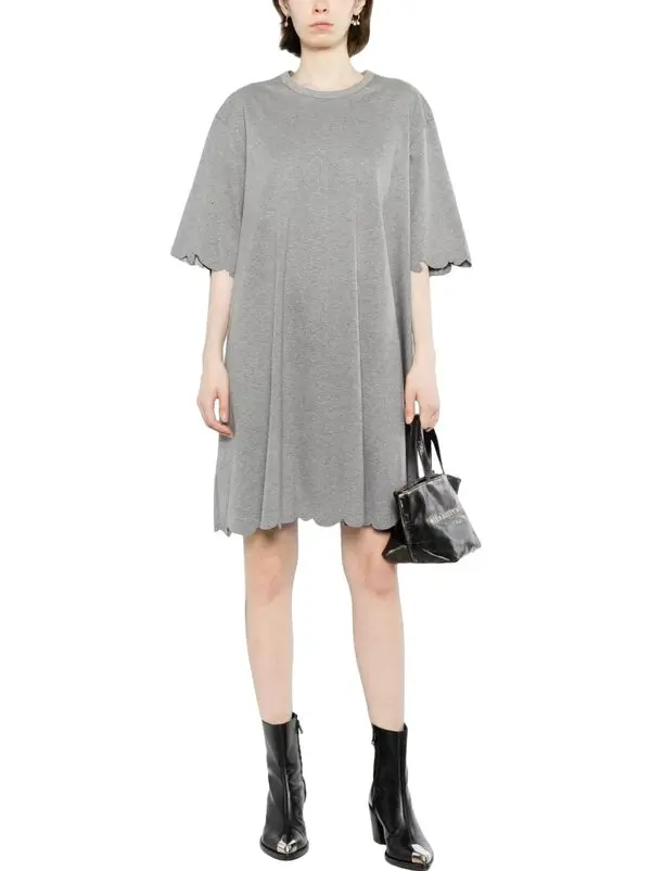 JNBY Crew-neck Short-sleeves Mini Dress - Grey