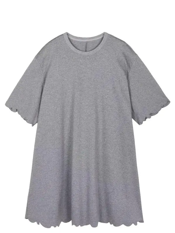 JNBY Crewneck Mini Dress With Scalloped Edges - Grey