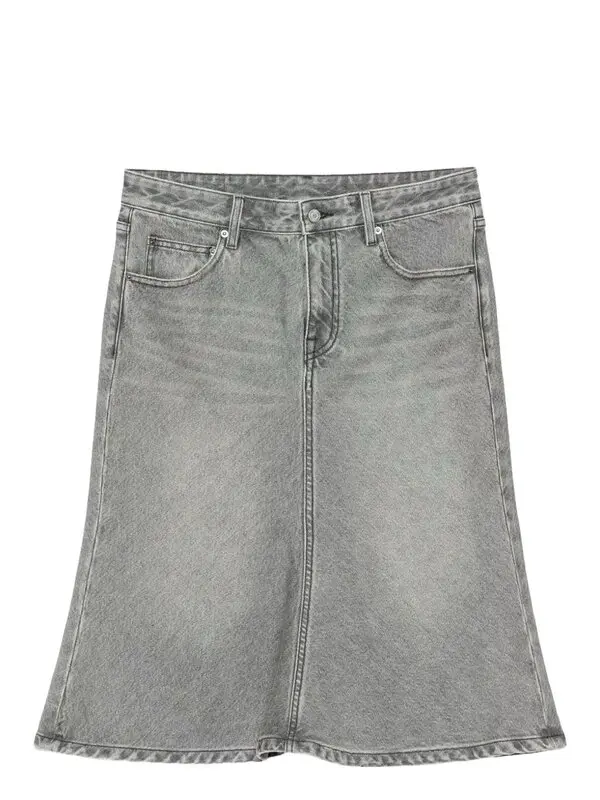 JNBY Fishtail-hem Midi Skirt - Grey