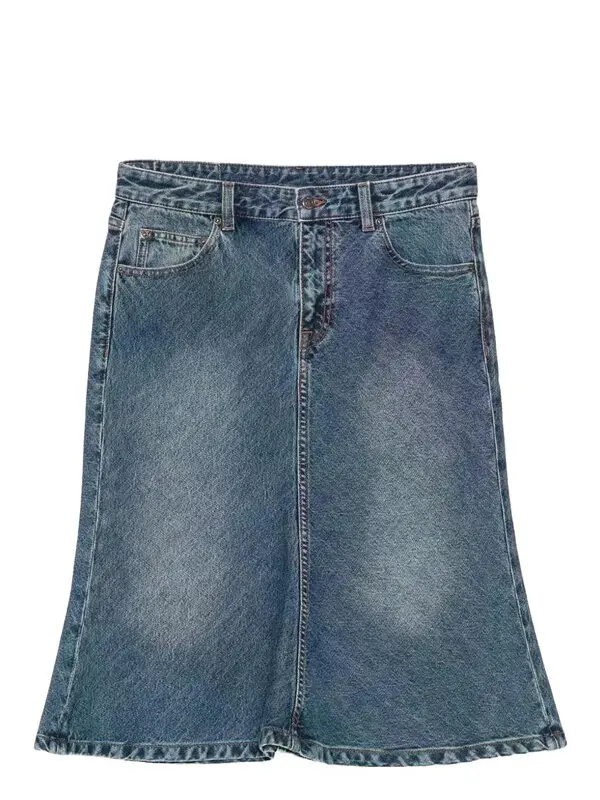 JNBY Fishtail Hem Denim Skirt - Blue
