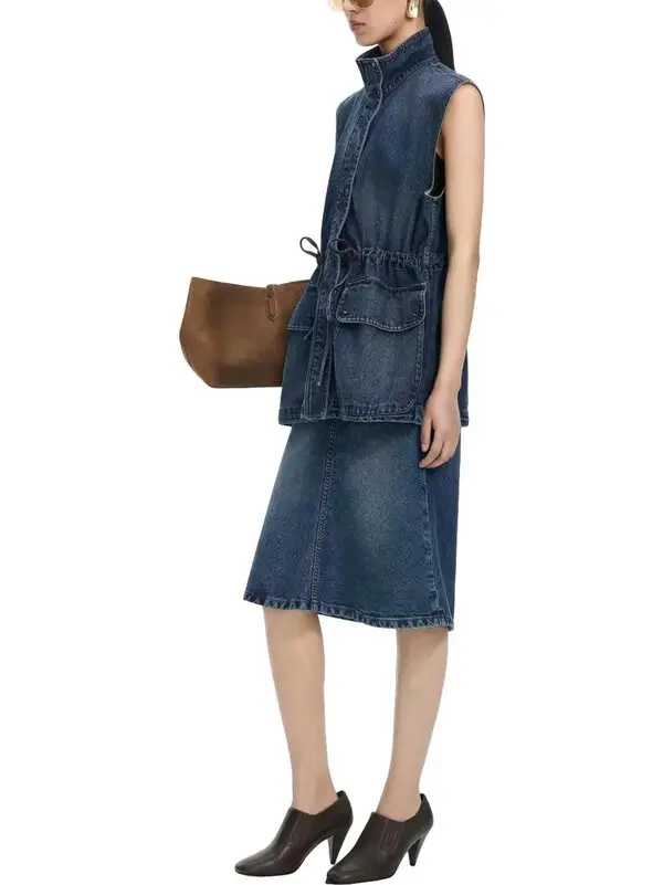 JNBY Fishtail Hem Denim Skirt - Blue