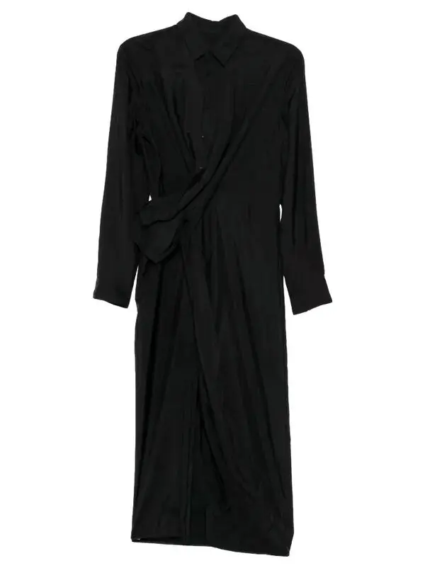 JNBY Twist-detail Long-sleeve Dress - Black