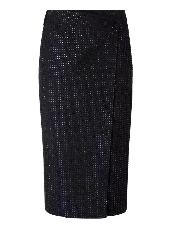 Pinko Rhinestone-embellished Wrap Skirt - Blue