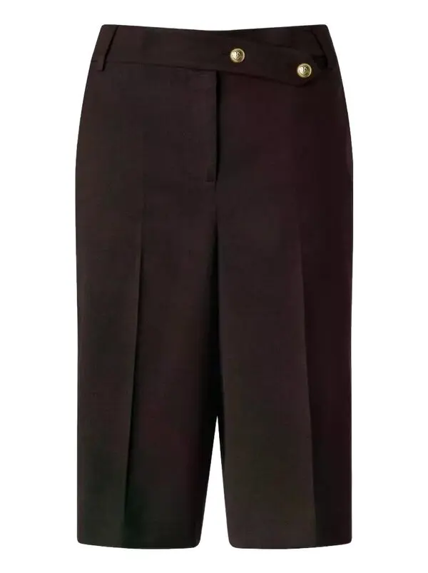 Pinko Logo-patch Pleated Trousers - Brown