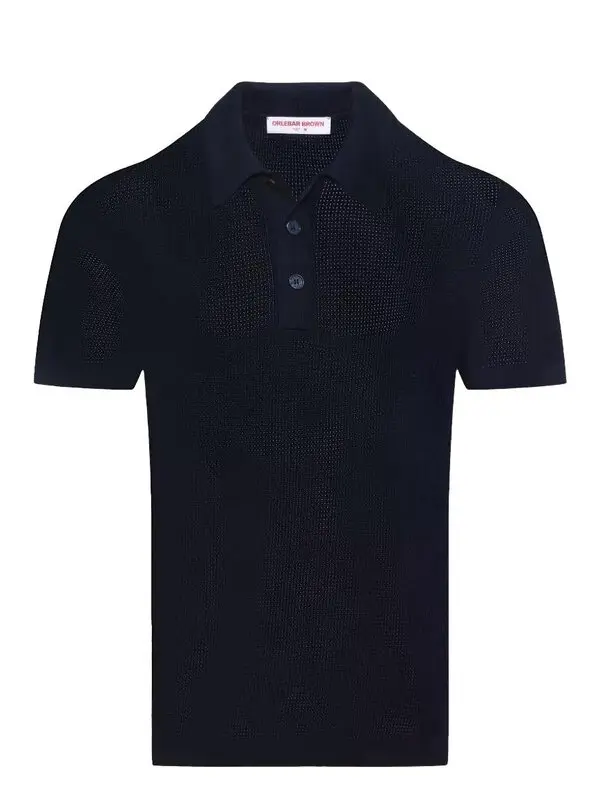 Orlebar Brown Keeling Open-knit Polo Shirt - Blue