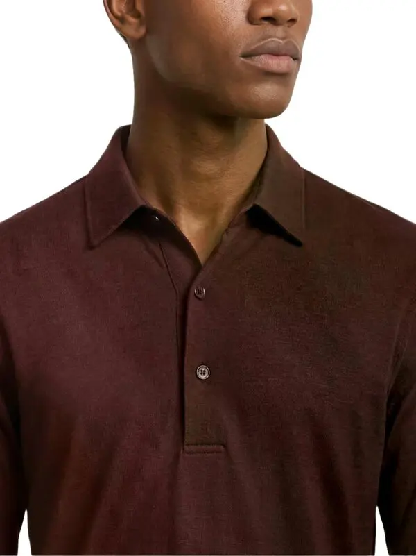 Orlebar Brown Sebastian Long-sleeve Polo Shirt - Brown