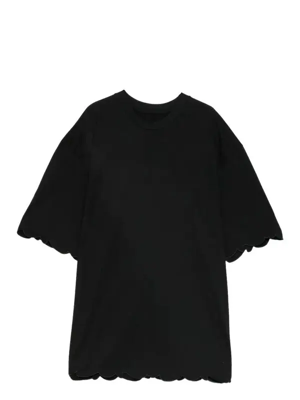 JNBY Lace-trim Embroidered T-shirt - Black