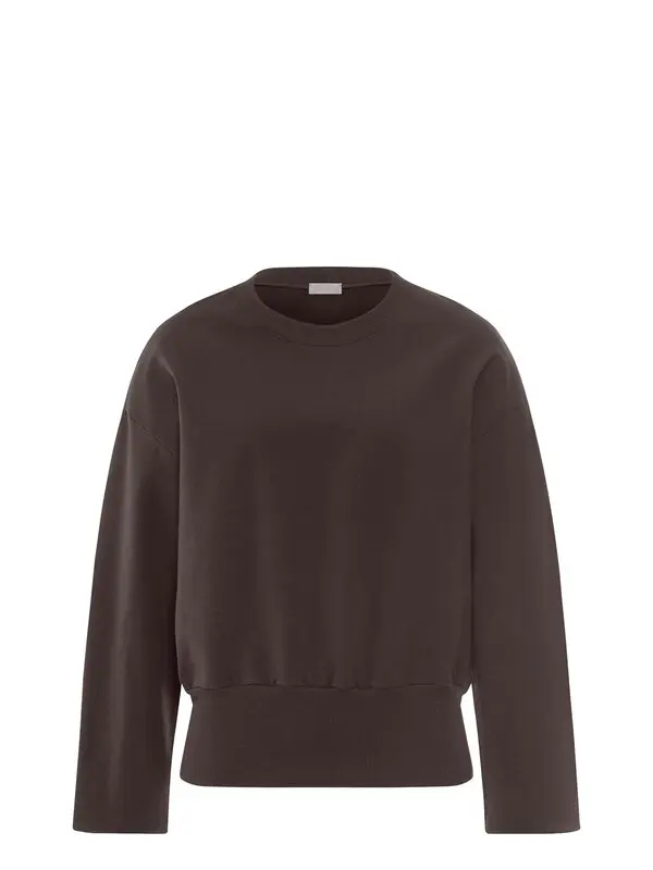 Hanro Stretch-cotton Sweatshirt - Brown