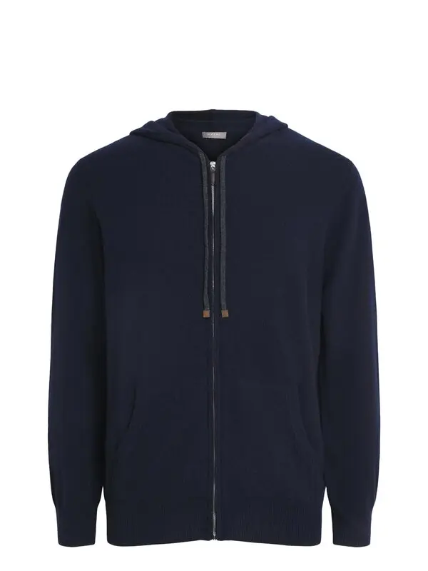 N.peal Cashmere Zip-up Hoodie - Navy