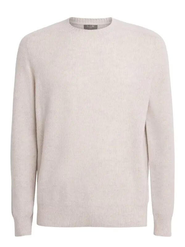 N.peal Organic Cashmere Crew Neck Sweater - Grey