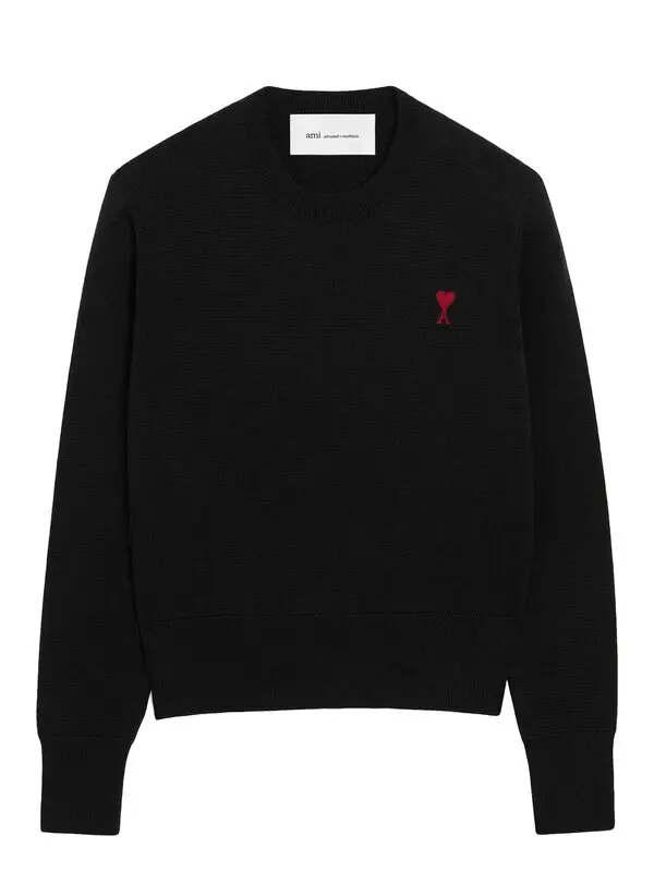 AMI Paris Maglia Con Logo - Black