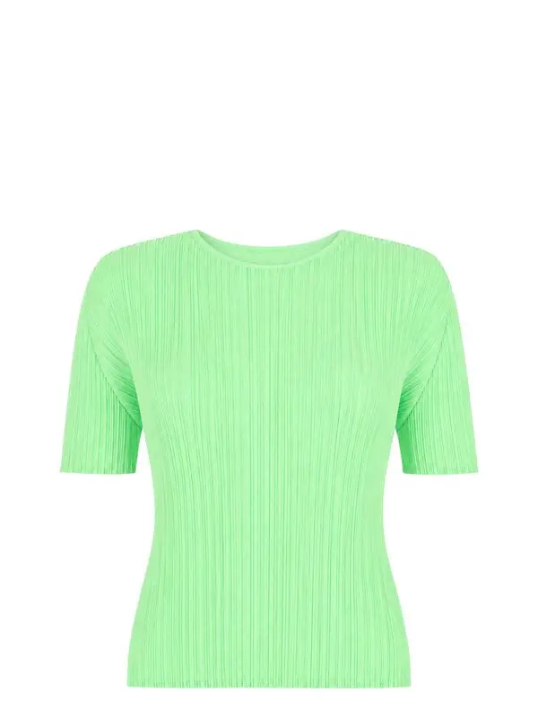 Issey Miyake Top "new Colorful Basic 4 - Green