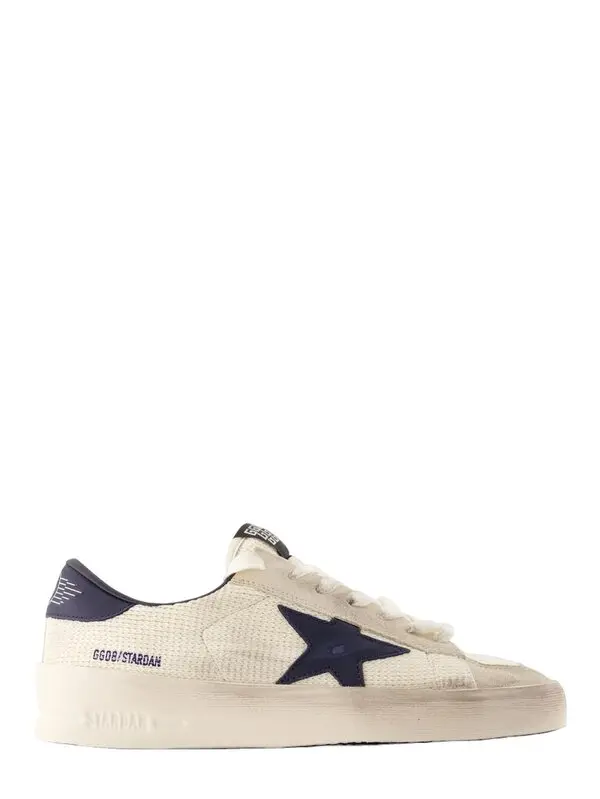 GOLDEN GOOSE Stardan Sneakers With Net And Suede Construction - Beigeinkbl