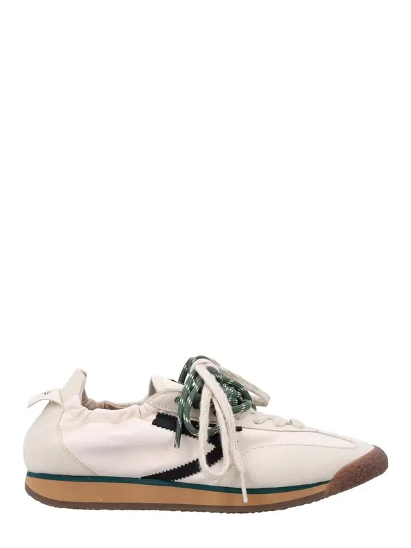 PURAAI Vegan Leather Lace-up Sneakers With Recycled Rubber Outsole - Bianco