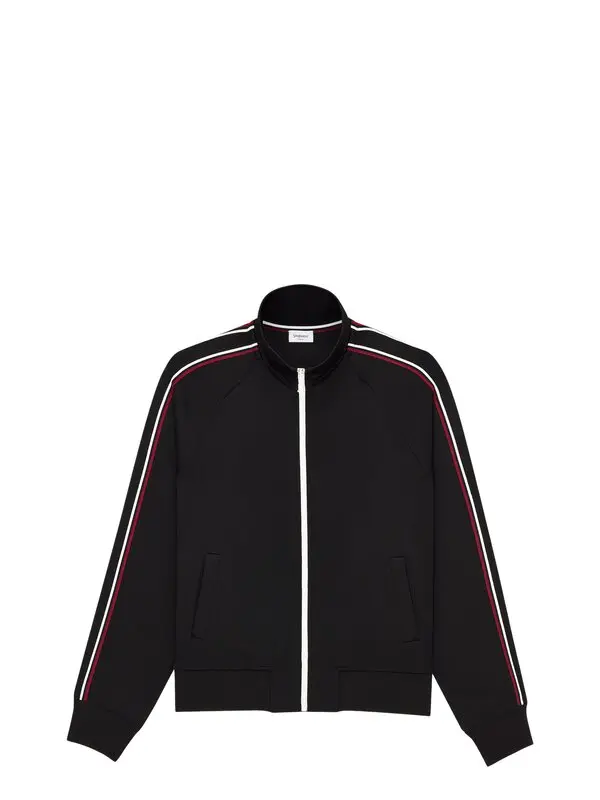 Saint Laurent Viscose-blend Stretch Track Jacket - Nero