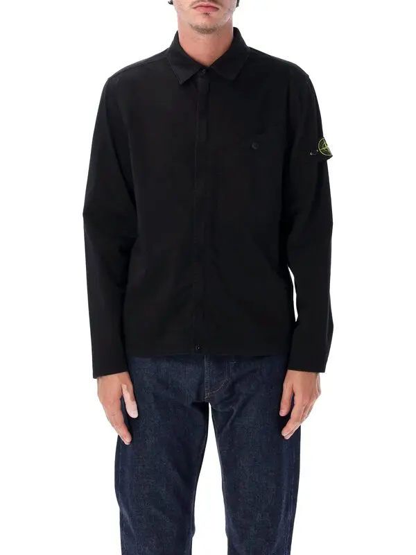 Stone Island Cotton Stretch Coat - Nero